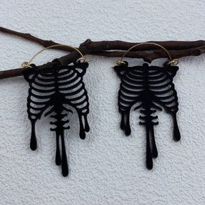 Jewelry | Dripping Ribs Ribcage Spinal Cord Skeleton Gothic Creepy ...